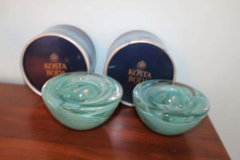 Kosta Boda Atoll by Anna Ehmer Votive Holders - Auction Ohio