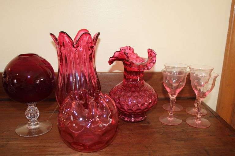 Cranberry, Ruby & Pink Glassware - Auction Ohio