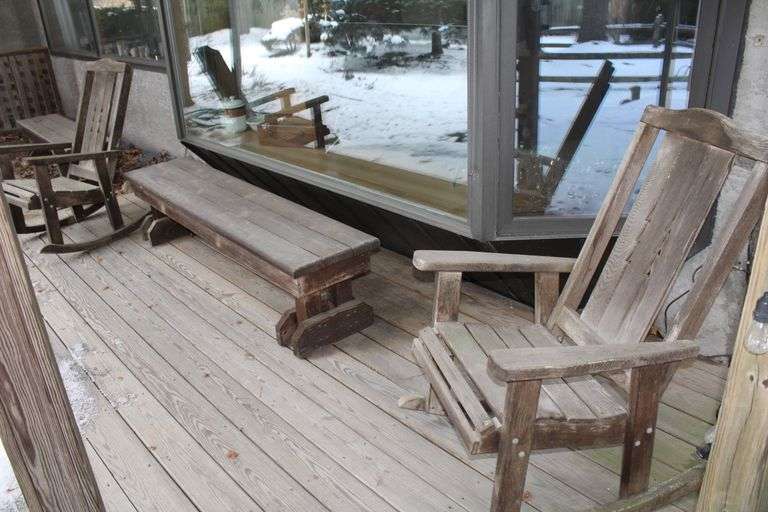 Rustic Wooden Rockers & Benches - Auction Ohio