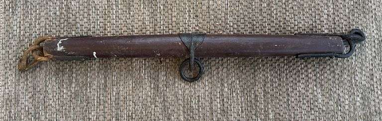 Vintage Wood Single Tree Yoke Ox Horse Rustic Wrought Iron Farm ...