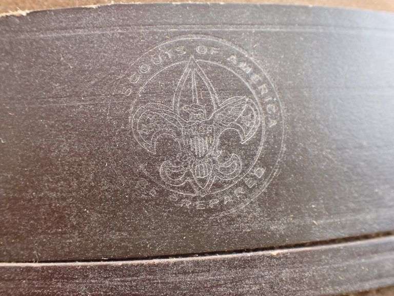 1940s Boy Scouts of America BSA Campaign Hat with original leather ...