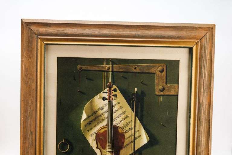 Framed Offset Lithograph of Violin and Sheet Music - Auction Ohio