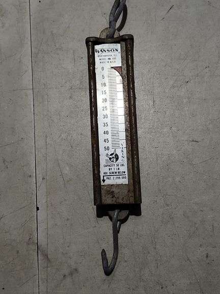 Hanson Capacity 50 lb Hanging Scale 11'' - Auction Ohio