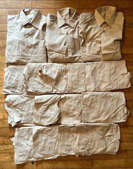 (16) U.S. Army Tan Shirts - Auction Ohio