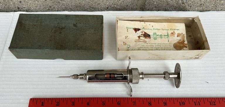 Antique Ideal Instrument Super Veterinary Syringe Model ID54? - Auction ...