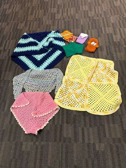 Handmade Crocheted Items Including Blankets and Accessories - Auction Ohio