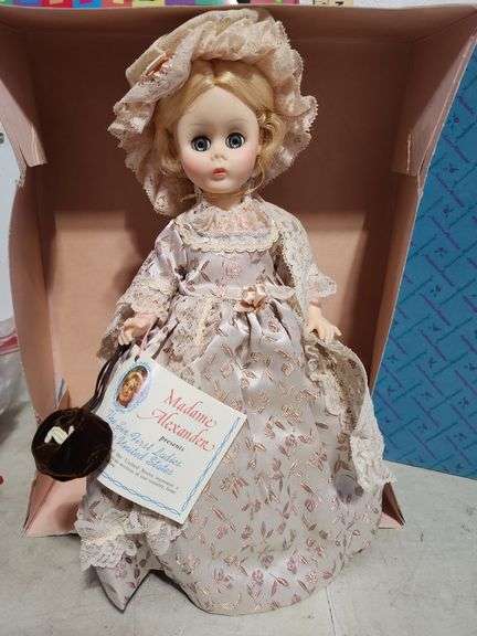 Vintage Madame Alexander Doll Martha Washington 1501 Vinyl 13.5" W ...