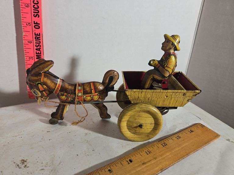Antique Marx mule cart wind up toy. - Auction Ohio