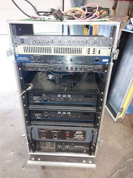Professional Stage Power & Audio Processing Rack – Dual QSC MX3000a ...