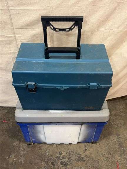 Kobalt Rolling Toolbox and Plastic Storage Box with Contents - Auction Ohio