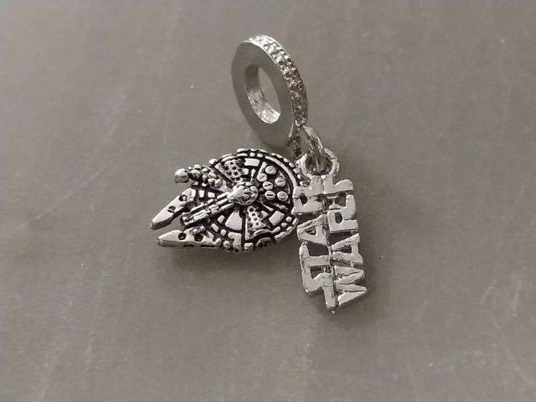 Star Wars Millennium Falcon and Logo Charms, 1 Inch, Non-Magnetic ...