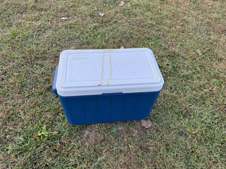 Coleman Blue Plastic Cooler - Auction Ohio