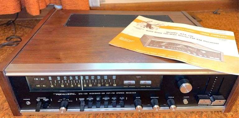 Rare vintage realistic radio receiver – model STA – 120-wood case ...