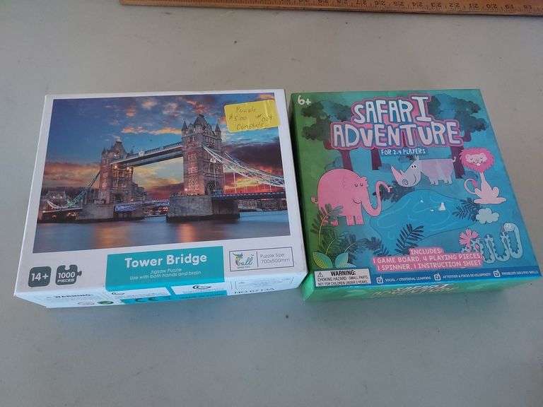Opened Tower Bridge Puzzle & Safari Adventure Game - Auction Ohio