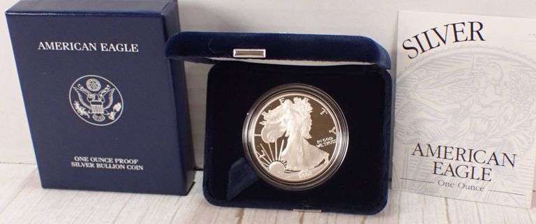 2003-W American Eagle 1 oz Silver Mirror Like Proof Coin in Original ...