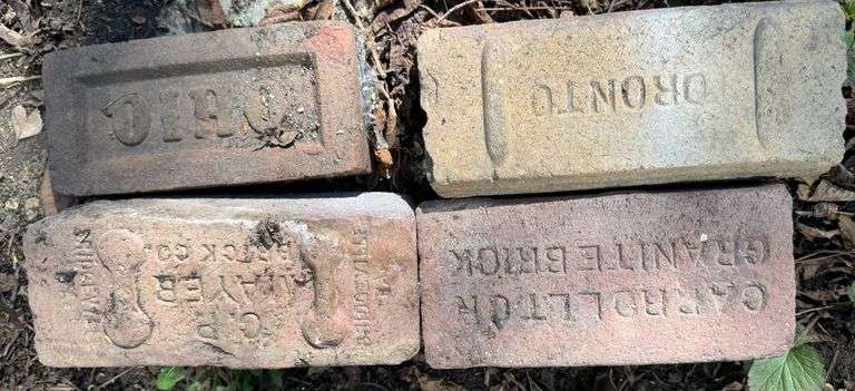 Four Vintage Bricks with Manufacturer Markings - Auction Ohio
