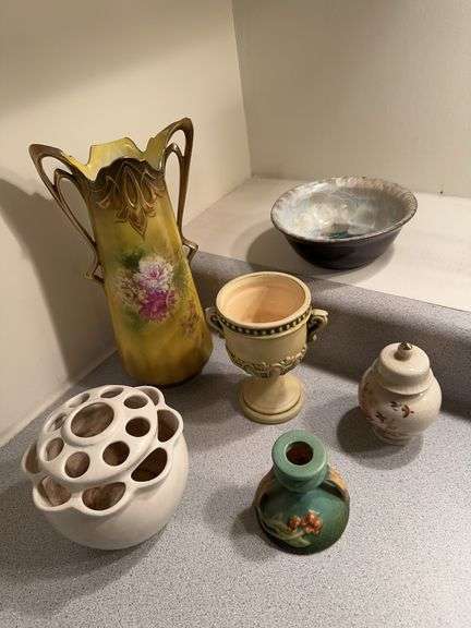 Roseville candlestick and more - Auction Ohio