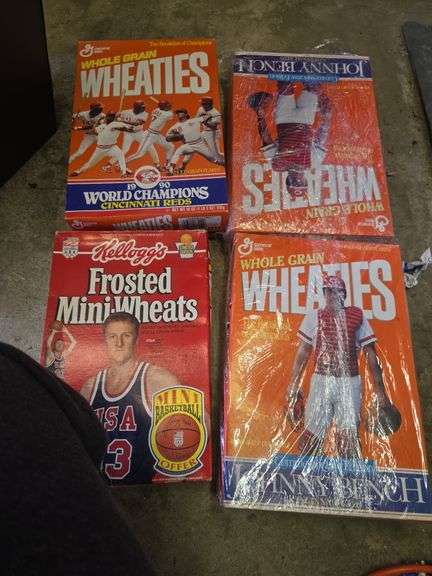 Assorted sports cereal boxes - Auction Ohio