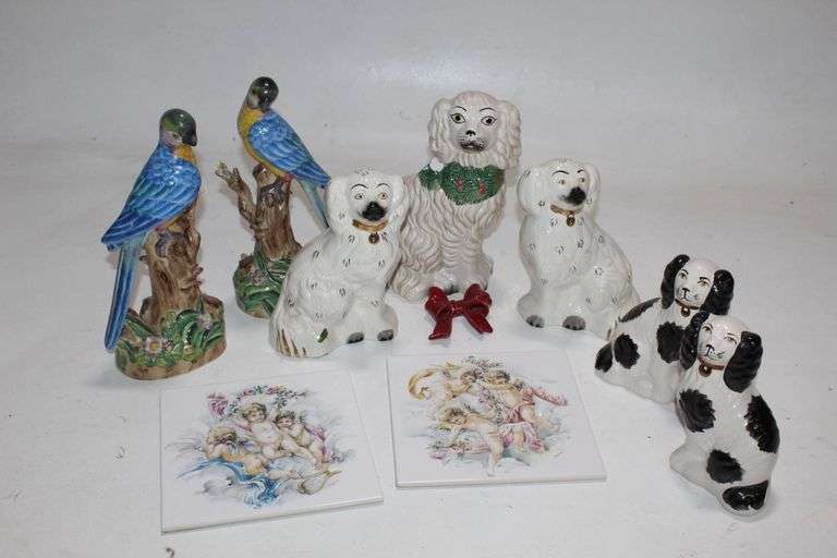 VARIOUS CERAMIC FIGURES AND ANGEL TILES. - Auction Ohio