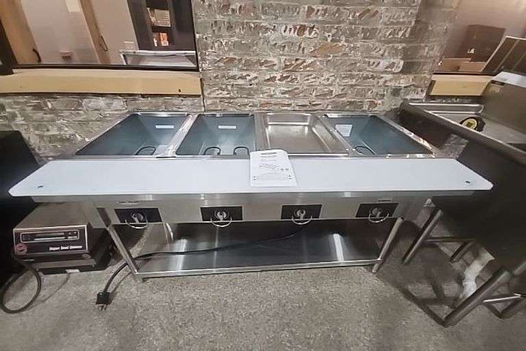 NEW-Serv-Ware Stainless Steel Four Pan Sealed Well Electric Steam Table ...