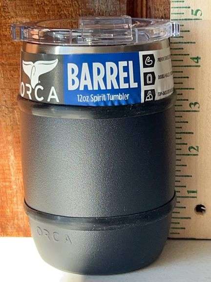 Orca Vino 12 oz Wine Spirit Barrel Tumbler Black - Auction Ohio