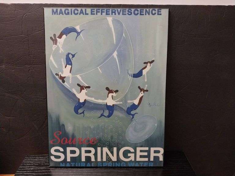 Source Springer Natural Spring Water Artwork Signed by Kim Bailey ...