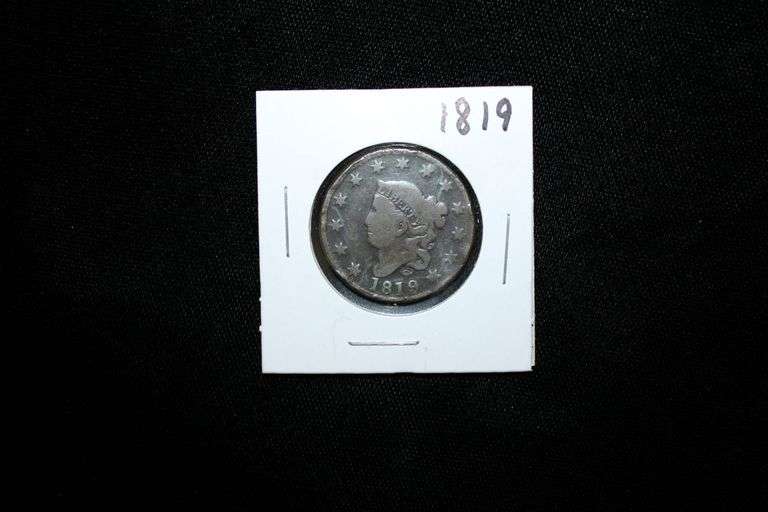 1819 Liberty Head Large Cent - Auction Ohio