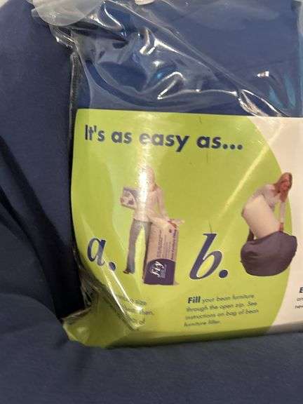 Blue Fly Adult Fill-It-Yourself Designer Bean Bag Cover - Auction Ohio