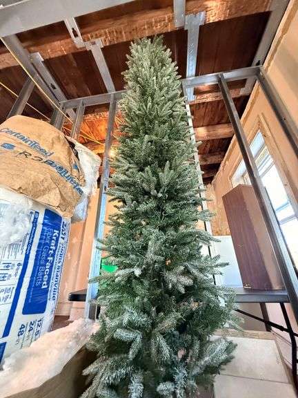 Tall Slim Artificial Christmas Tree - Auction Ohio