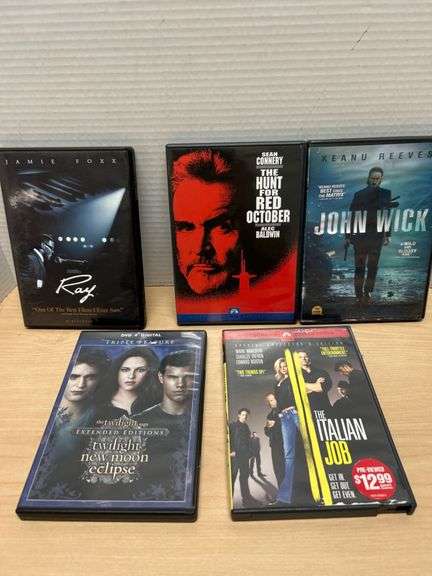 Five DVDs Featuring Various Genres Including Action and Drama Films ...