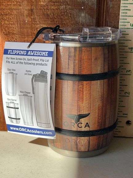 Orca Vino 12 oz Wine Spirit Barrel Tumbler Wood Grain - Auction Ohio