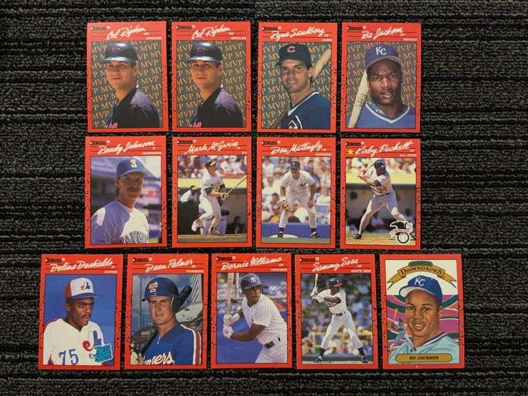 13 Assorted 1990 Donruss Baseball Cards - Stars & Semi Stars - Auction Ohio