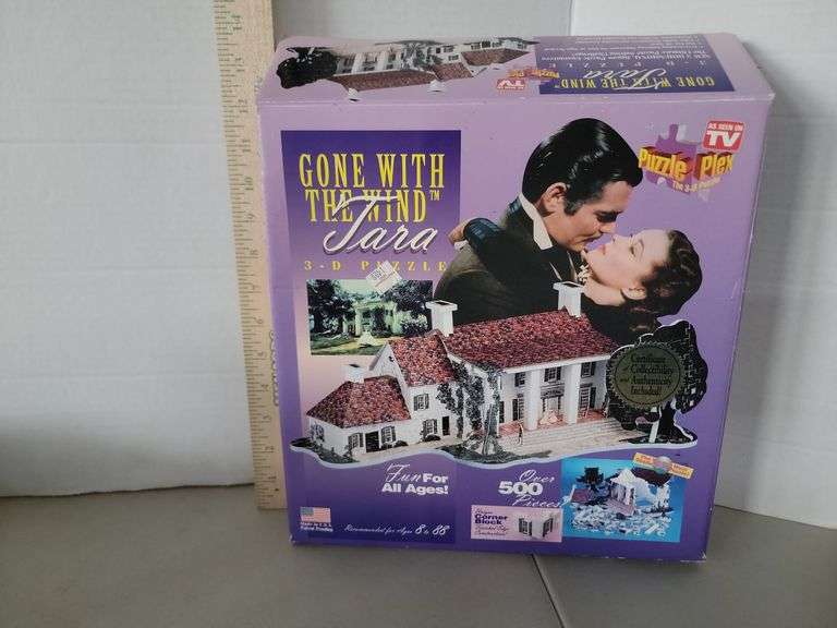 Gone With The Wind Tara 3-D Over 500Pc Puzzle - Auction Ohio