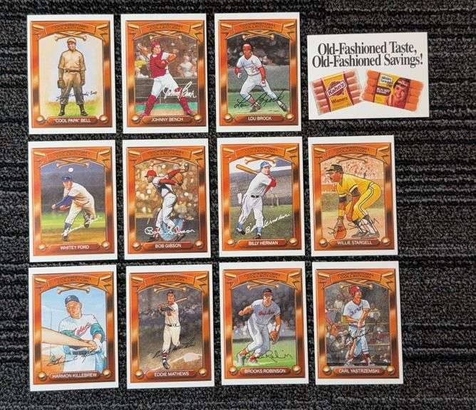 11 Assorted 1989 Kahn's Cooperstown Collection Baseball Cards - Auction ...