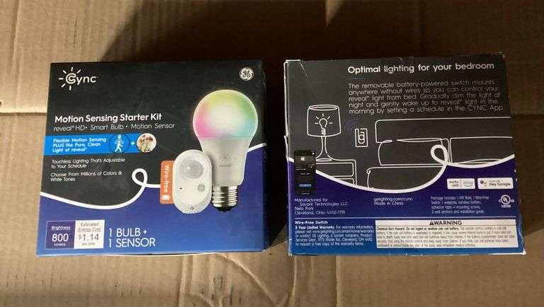 New Set of Two Cync Smart Motion Sensing Starter Kits - Auction Ohio