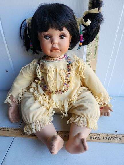 Kelly J Rubert Indian Porcelain Doll - Auction Ohio