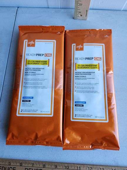Medline Ready Prep Chg 2% Chlorhexidine Gluconate Cloths - Auction Ohio