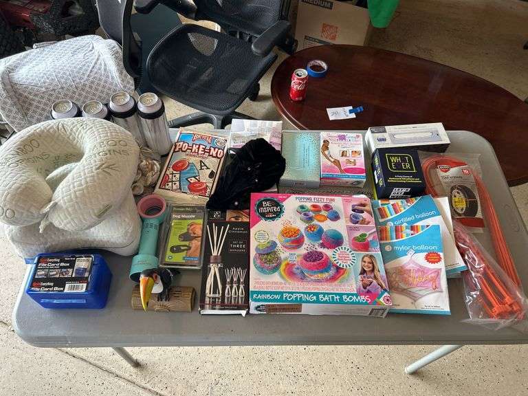Various Household and Recreational Items Including Bath Bomb Kit, File ...