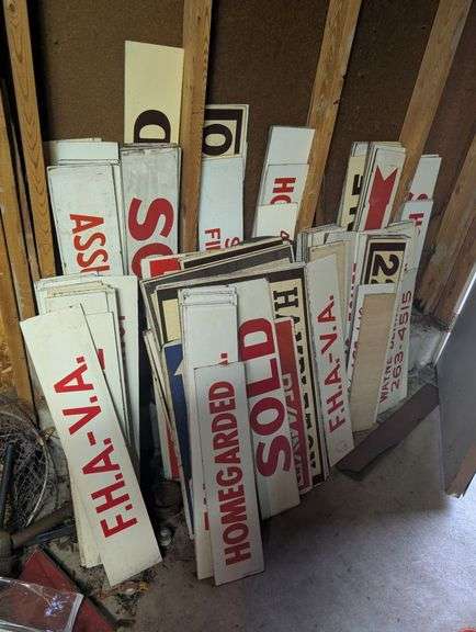Vintage Real Estate Signage in Assorted Styles - Auction Ohio