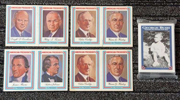 American Presidents Cards 1974 Visual Panographics Inc. - 4 Uncut Sets ...