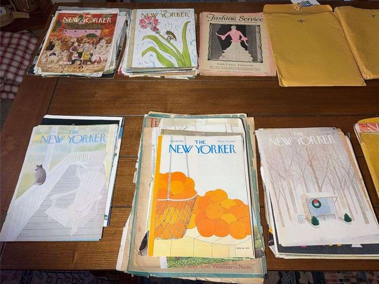 Stacks of Covers of the New Yorker - Auction Ohio