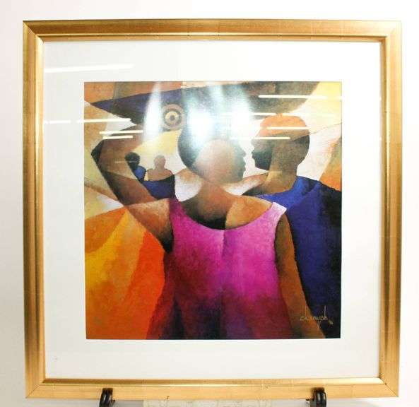 SAMUEL AKAINYAH SIGNED PRINT “BODILY REST” IN FRAME. - Auction Ohio