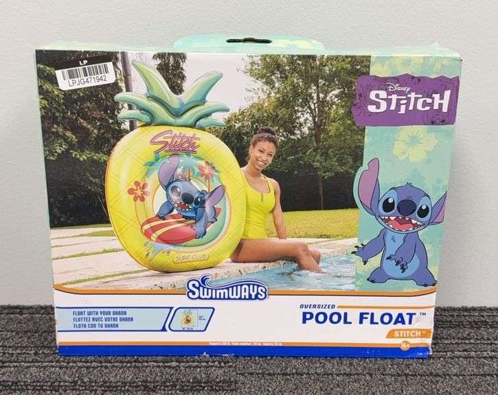 Swimways Stitch Oversized Float: Disney PVC Pool Lounger - Auction Ohio