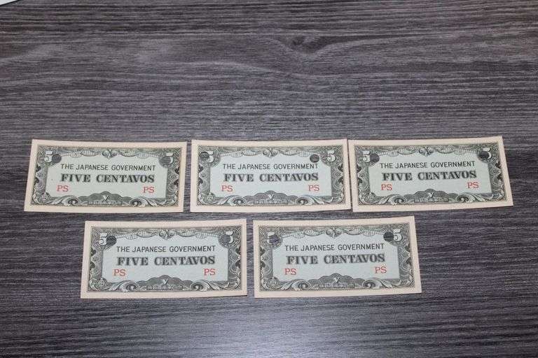 Japanese Government Five Centavos Notes - Auction Ohio
