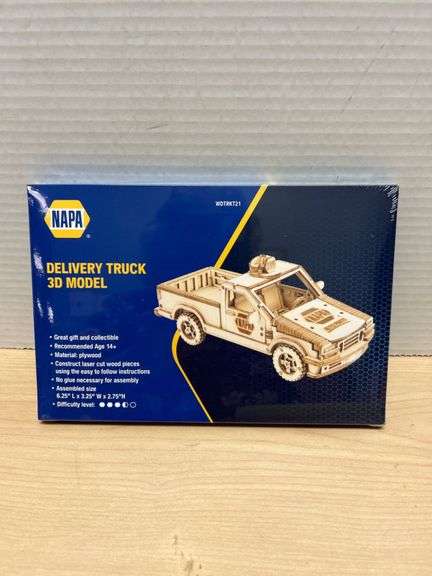 NAPA Delivery Truck 3D Model, Plywood Kit, Ages 14+, Sealed, 6.25 ...
