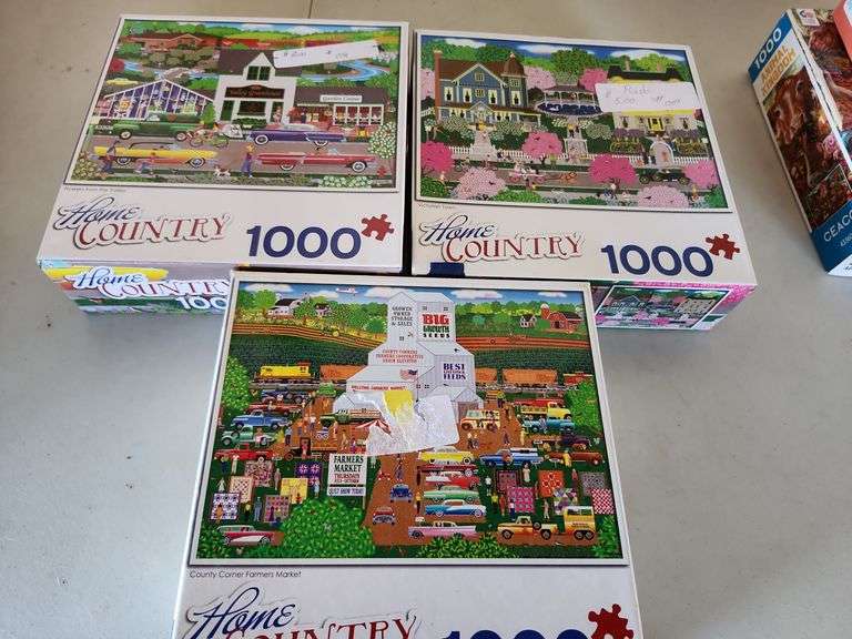 3 Opened 1000 Pc Puzzles See Photos - Auction Ohio