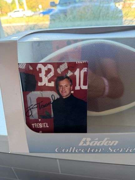 Jim Tressel Signed Football in Display Box - Auction Ohio