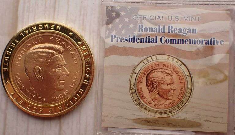 Uncirculated Ronald Reagan Presidential Commemorative Coin in Holder ...