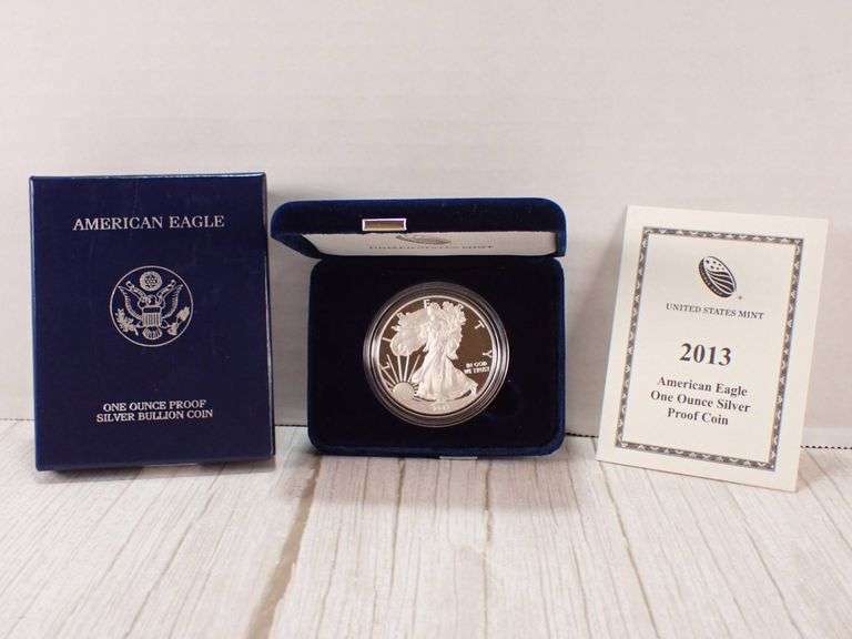 2013-W American Eagle 1 oz Silver Mirror Like Proof Coin with OGP & COA ...