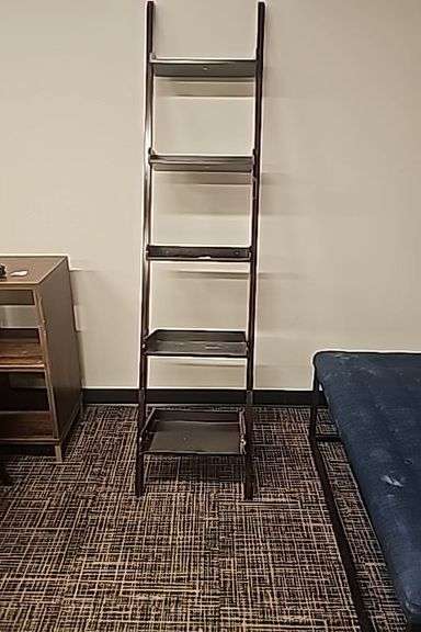 Five-Tier Leaning Ladder Shelf Unit With Damage - Auction Ohio